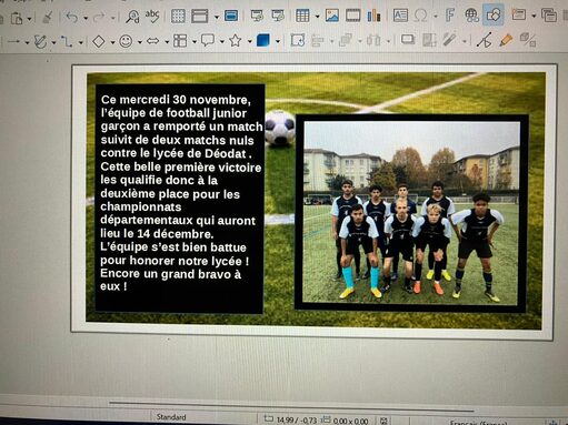 Equipe de football garçons du lycée saison 2022/2023 - Association ...